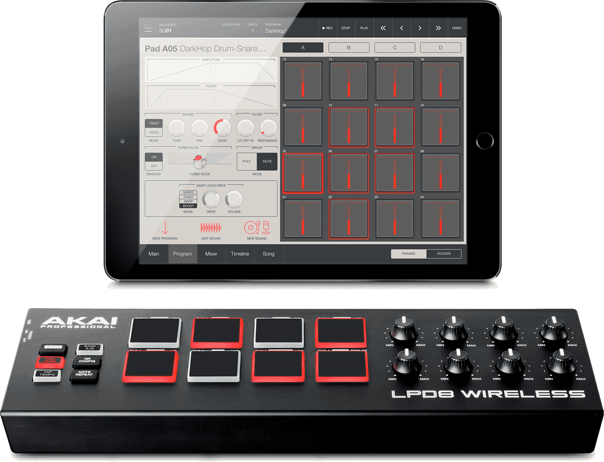 Akai Pro LPD8-W | Controller Midi - SONOLOGY Toulouse